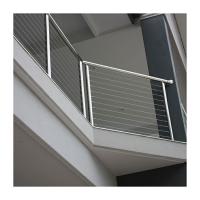 China Balcony wire balustrade wire rope deck railing split rail with wire fence for sale
