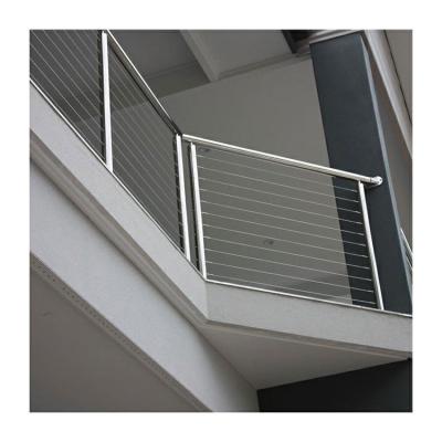 China Balcony wire balustrade wire rope deck railing split rail with wire fence à venda