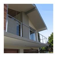China Installing balcony railing tension wire deck railing cedar hog wire fence for sale