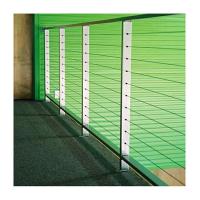 China Installing balcony railing tension wire deck railing cedar hog wire fence for sale