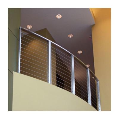 中国 Horizontal balcony railing metal wire railing tightening barbed wire fence 販売のため