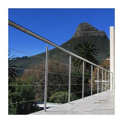 中国 Glass balcony fixings steel wire stair railing hog wire privacy fence 販売のため