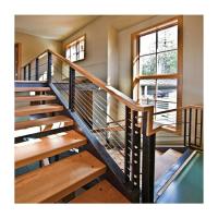 China Staircase black oxide cable railing 60 welded wire fence for sale