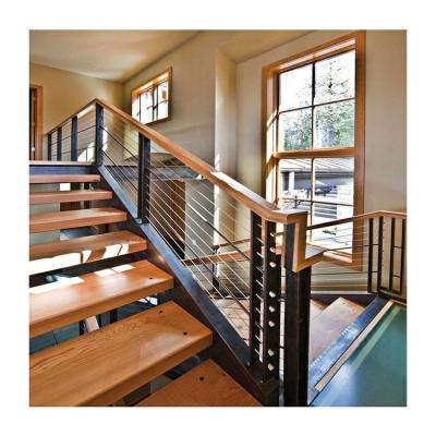 China Staircase black oxide cable railing 60 welded wire fence en venta