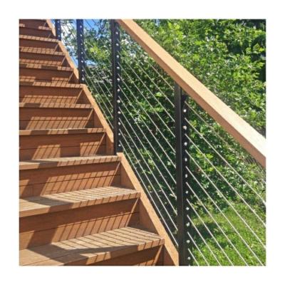 中国 White stair railing outdoor commercial cable railing black chain wire fence 販売のため