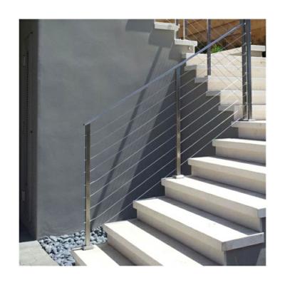 Cina Vinyl stair railing high tension cable barrier systems american wire fence in vendita