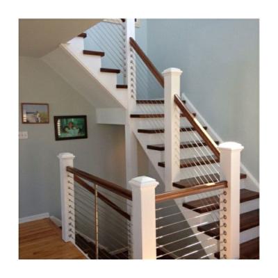 Cina Handrail outdoor stairs how to install cable wire railing chain link fence bottom wire in vendita