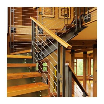 Cina Handrail outdoor stairs how to install cable wire railing chain link fence bottom wire in vendita