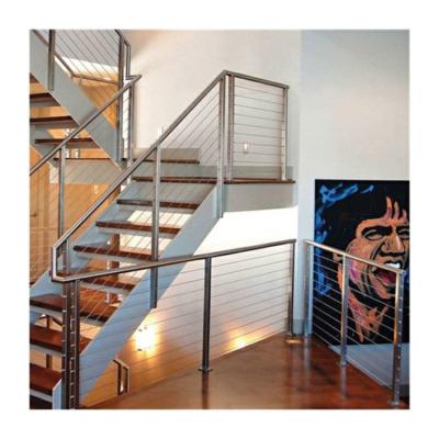 Cina Railings for stairs outside aircraft cable stair railing 4 board fence with wire in vendita