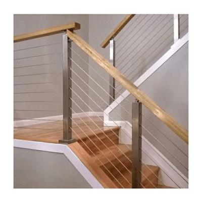 Cina Railings for stairs outside aircraft cable stair railing 4 board fence with wire in vendita