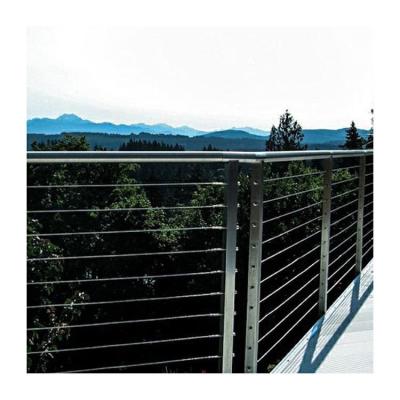 Cina Flat roof handrail systems aluminum cable deck railing page wire fencing in vendita