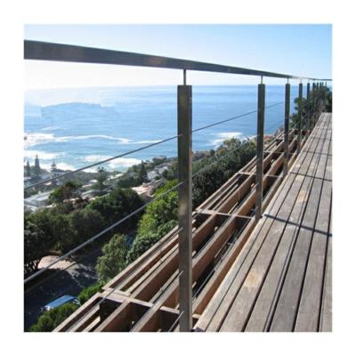 China Roof railing systems cable style deck railing smooth wire fence Te koop