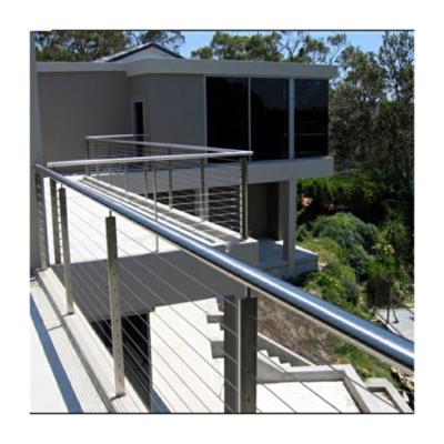 中国 Roof railing black cable railing system 6 ft wire fence 販売のため