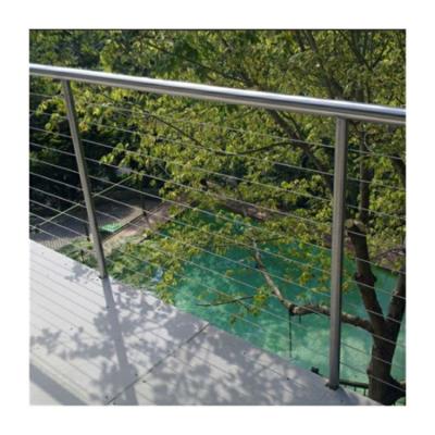 Cina Roof safety rail aluminum cable railing system 3 rail fence with wire in vendita