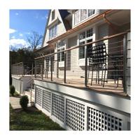 China Custom porch railing horizontal cable railing systems wire fence staples for sale