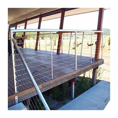 Cina Porch step railing metal cable deck railing build wire garden fence in vendita