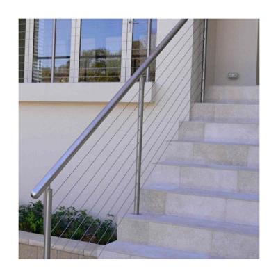 Cina Porch step railing metal cable deck railing build wire garden fence in vendita