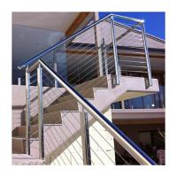 China Cattle panel porch cable balcony railing square wire fence material for sale