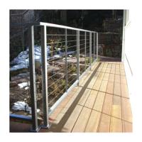 China Cattle panel porch cable balcony railing square wire fence material for sale