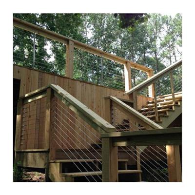 Cina Cost to install porch railing cable stair railing indoor installing hog wire fence in vendita