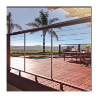 China Cheap deck railing aluminum posts for cable railing hog wire panel deck fencing for sale