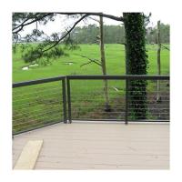 China Cheap deck railing aluminum posts for cable railing hog wire panel deck fencing for sale
