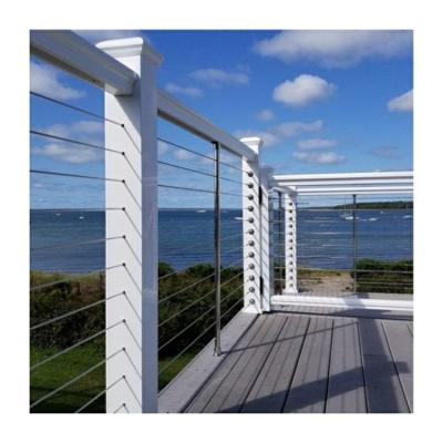Cina Wrought iron deck railing cable rail fence framed wire fence in vendita