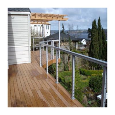 Cina Wrought iron deck railing cable rail fence framed wire fence in vendita