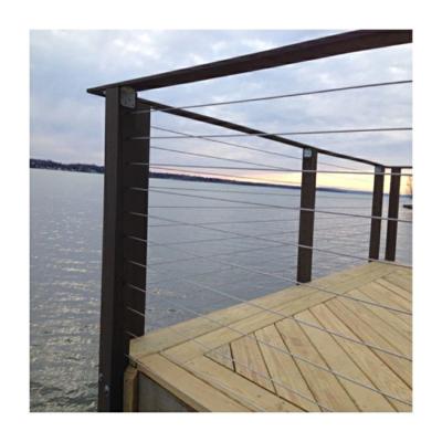 Cina Wrought iron deck railing cable rail fence framed wire fence in vendita