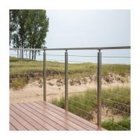 China Pvc deck railing black cable railing hog wire deck fence for sale