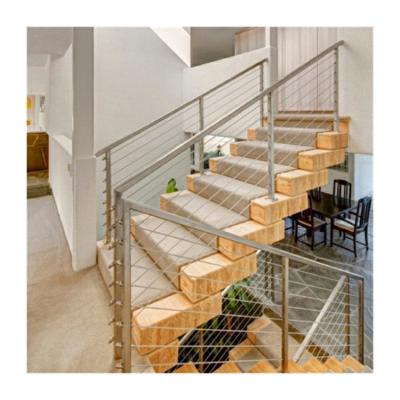 中国 Staircase 316 stainless steel cable railing 4 ft black welded wire fence 販売のため