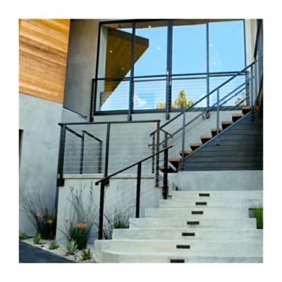 中国 Metal porch handrails residential cable railing post and rail fence with wire 販売のため
