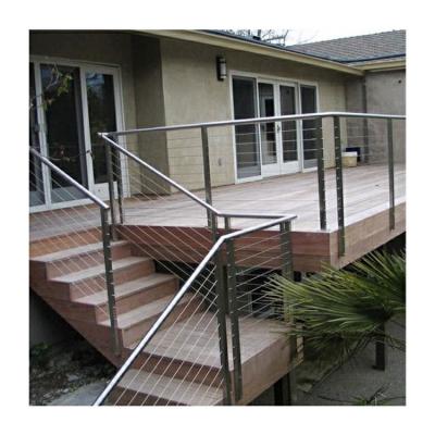 中国 Metal porch handrails residential cable railing post and rail fence with wire 販売のため