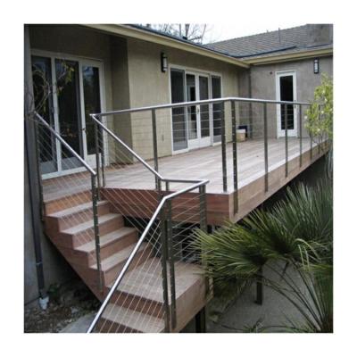 中国 Metal porch handrails residential cable railing post and rail fence with wire 販売のため