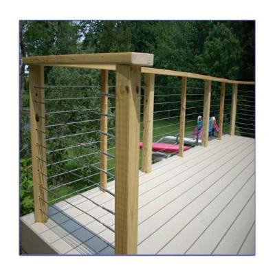 Cina Indoor Deck Cable Railing Glass Balustrade High Tensile Wire Fence in vendita