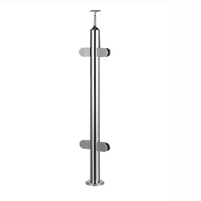 Cina 2023 Stainless steel round balustrade post railing round banister post in vendita