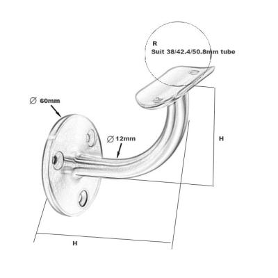 Cina 2023 Modern Handrail Bracket Railings Balustrade Wall Mounted Handrail Bracket in vendita