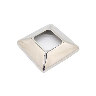 Cina Decoration Floor Side Post Tube Square Handrail Base Plate Cover Stair Railing Pipe Base Cover in vendita