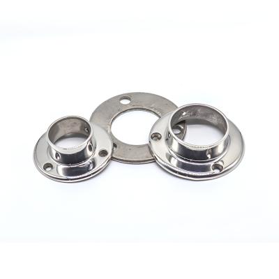 Cina Round Tube Handrail Flange Porch Railing Wall Mount Flange Base in vendita