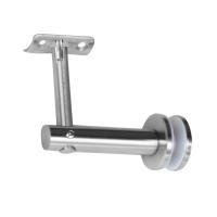 China Adjustable Handrail Bracket Glass Handrail Pipe Railing Bracket Glass Mounted Brackets for sale