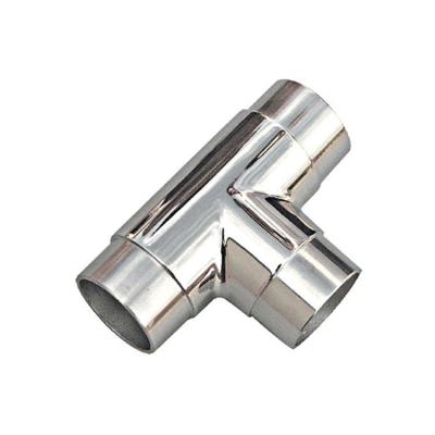 Cina Railing Handrail T Connector 3-Way 316 Stainless Steel Balustrade Handrail Pipe Connector in vendita
