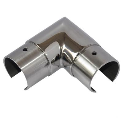 Cina Round Handrail Connector 90 Degree Handrail Corner Angle Elbow Railing Connector in vendita