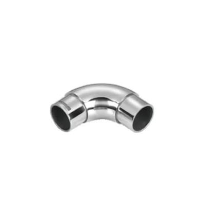 Cina Round Stainless Steel Handrail Arc Corner Connector Stair Railing Handrail Angle Elbow Connector in vendita