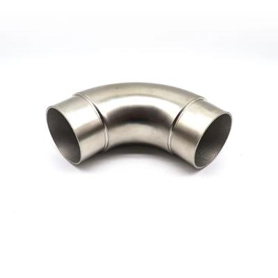 Cina Round Stainless Steel Handrail Arc Corner Connector Stair Railing Handrail Angle Elbow Connector in vendita
