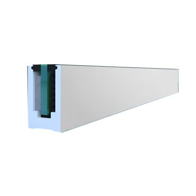 Cina New Balustrade Railing Aluminum Base Shoe Frameless Glass Railing Deck Glass U Channel Profile Handrail in vendita
