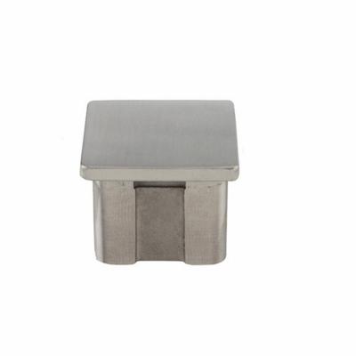 Cina 304 316 Stainless Steel Railing Plug Cap Hardware Handrail Square Balustrade Base Cover in vendita