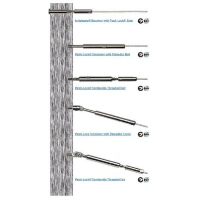 中国 Post Cable End Fitting Assemblies Stainless Steel Cable Railing End Fitting Terminal Swage Threaded Stud Cable Deck Railing 販売のため