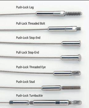 中国 Post Cable End Fitting Assemblies Stainless Steel Cable Railing End Fitting Terminal Swage Threaded Stud Cable Deck Railing 販売のため