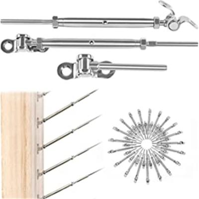 Cina 316 Stainless Steel Cable Railing Kit For 1/8 Inch Cable Railing Systems Threaded Stud Tension End Fitting in vendita