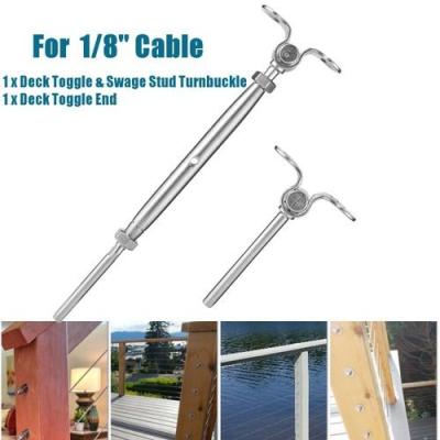 中国 Cable Railing Protective Sleeve Cable Railing Turnbuckles With Jaw Hand Swage Deck Railing System 販売のため